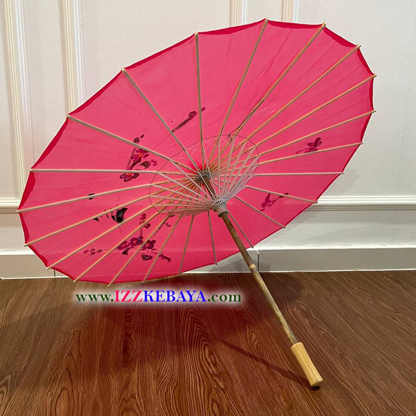 Payung Nyonya Besar – Dark Pink - BUTIK KEBAYA NYONYA